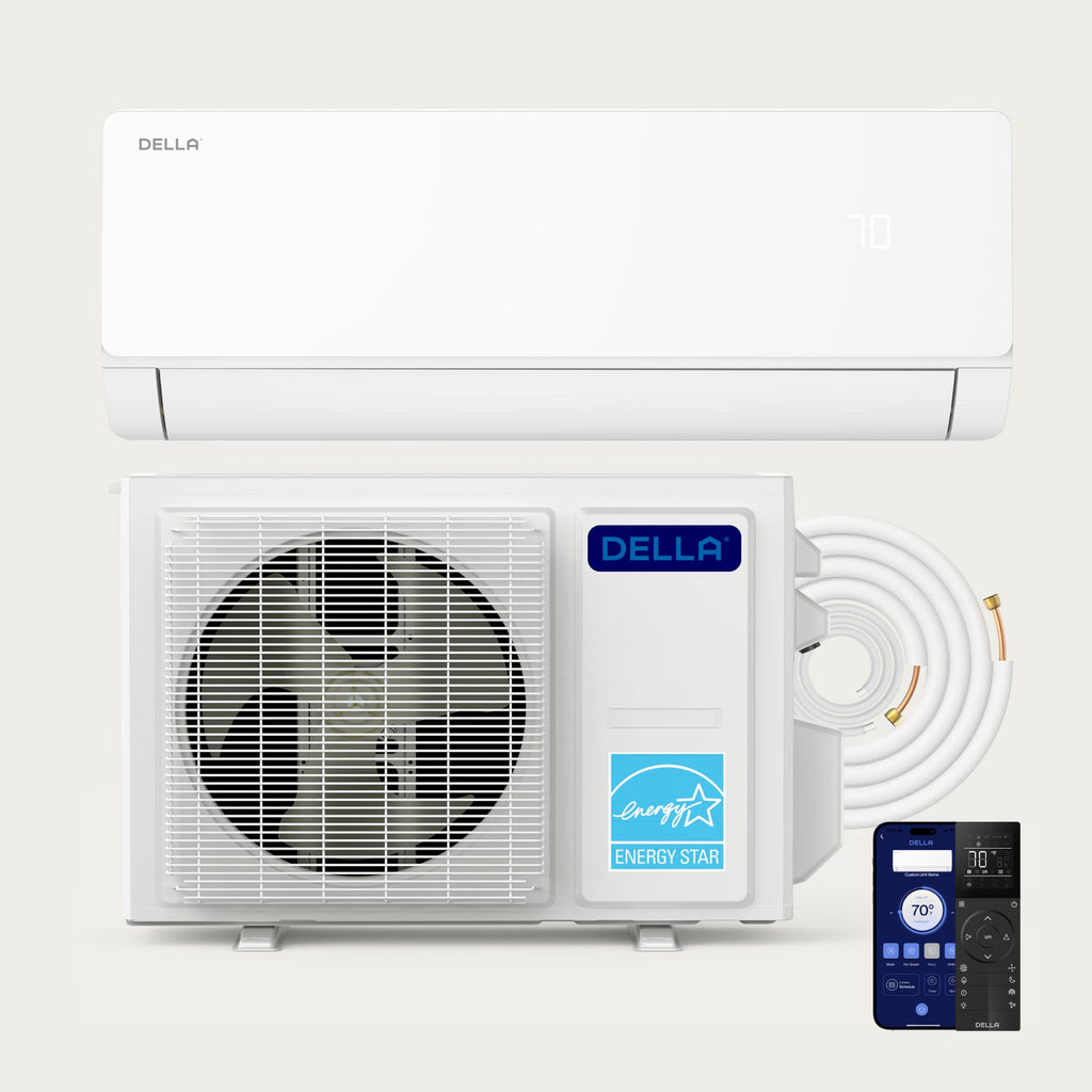 DELLA Vita Series 9000 BTU 20 SEER2 Mini Split Heat Pump AC - Up to 40 ...