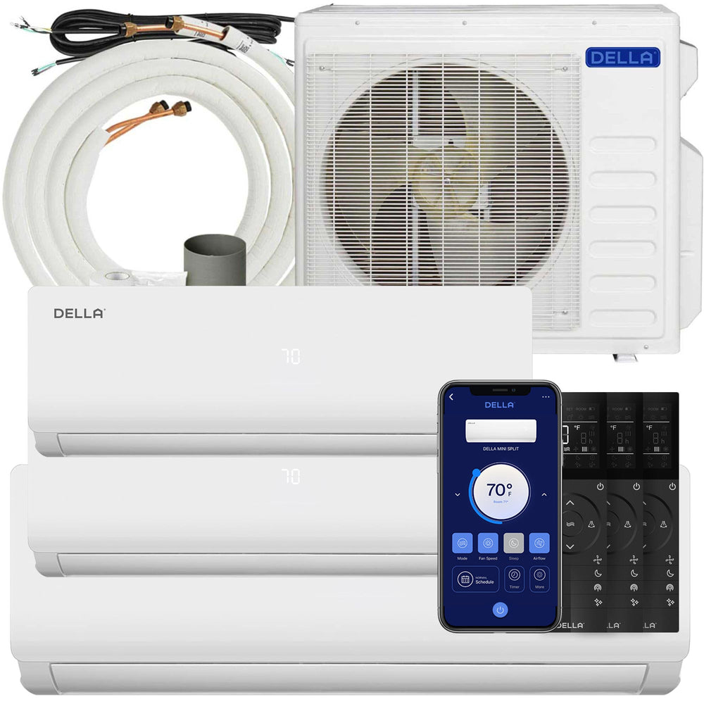 3 Zone Mini Split & 3 Zone Mini Split Heat Pump | 27000 Btu