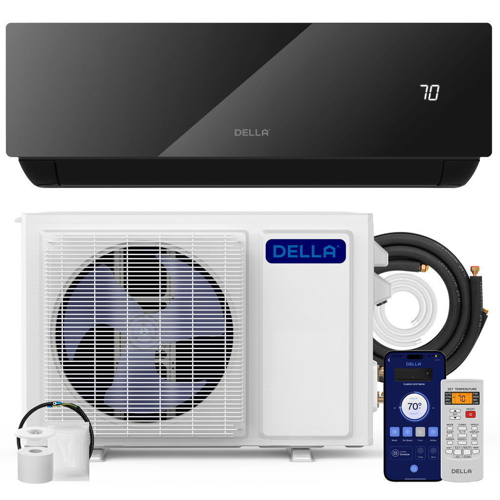 DELLA Umbra 12000 BTU SEER2 17 Mini Split Heat Pump - Up to 550 Sq Ft ...